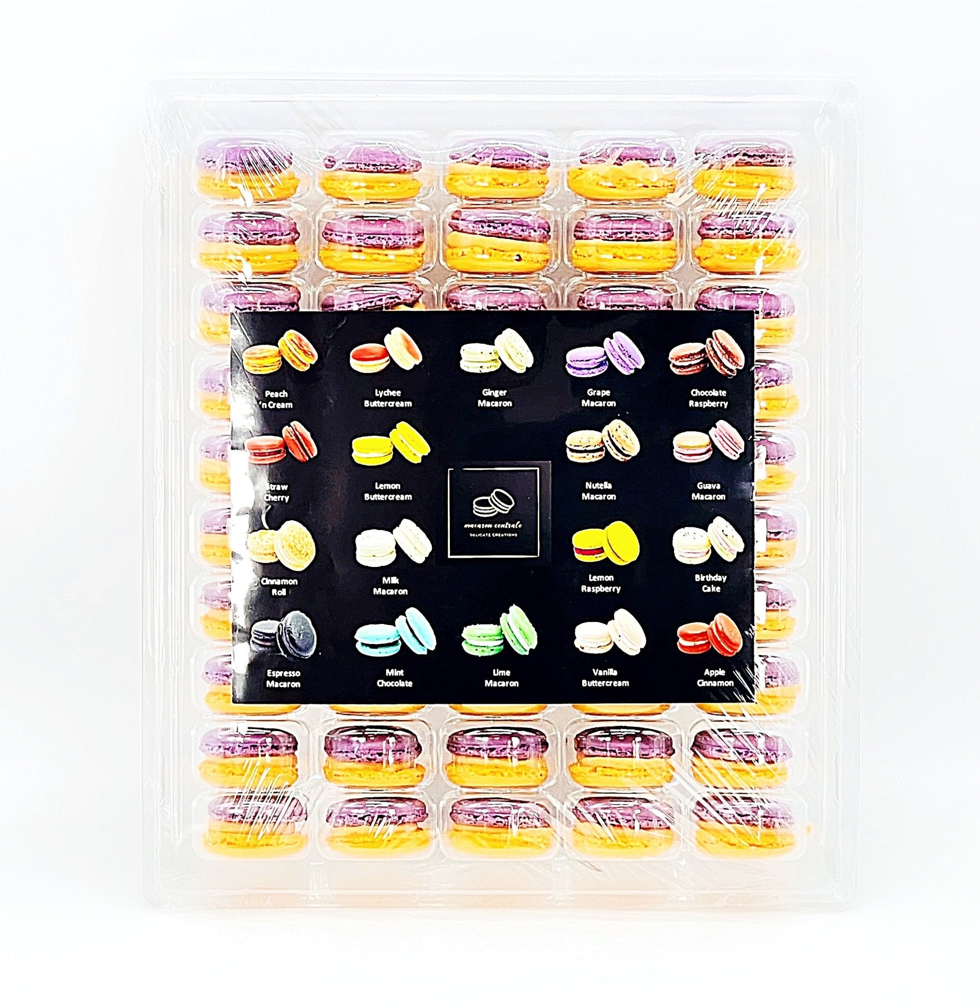 50 Pack Blackberry Thai Tea French Macaron Value Pack - Macaron Centrale