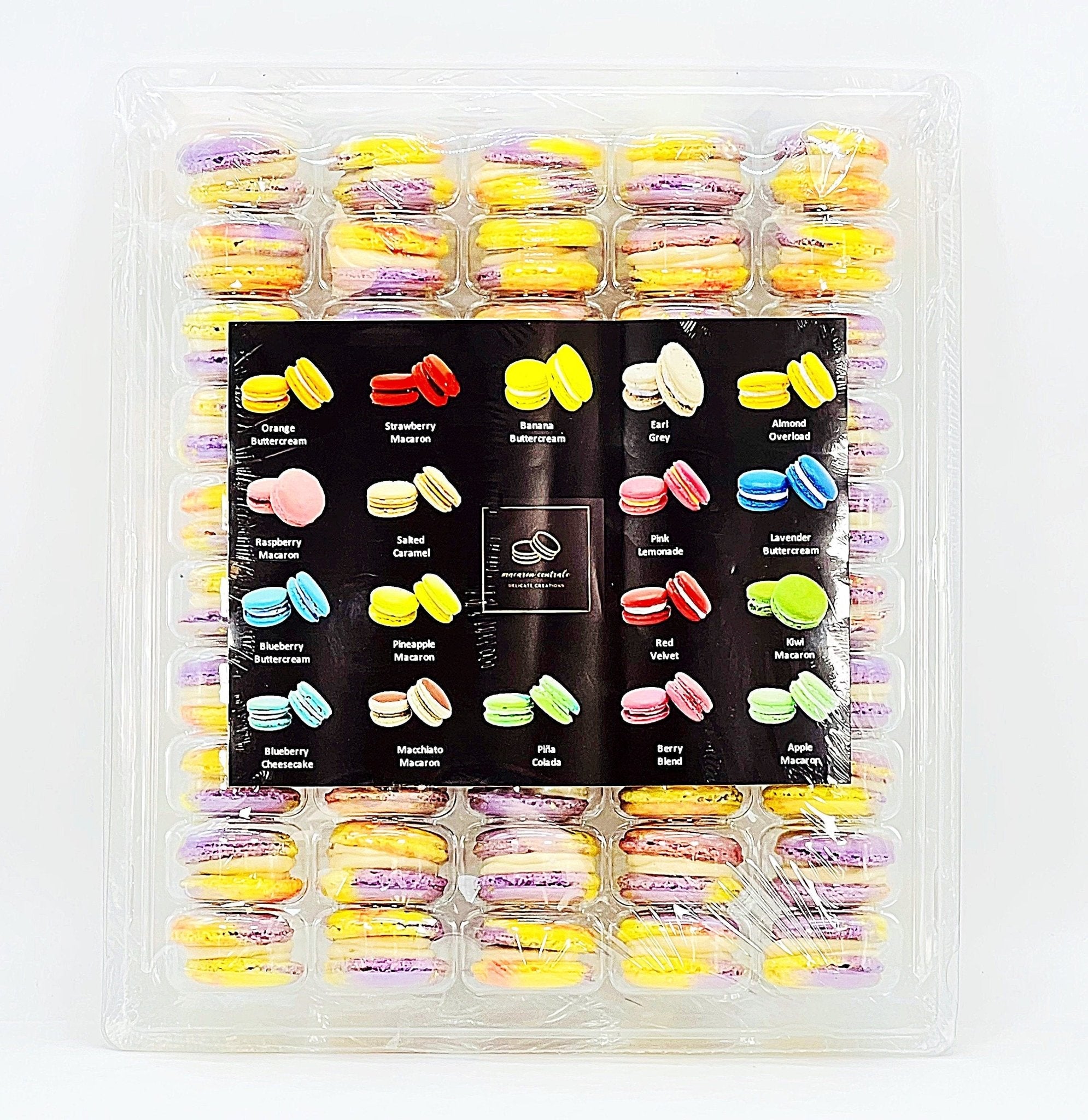 50 Pack French Raspberry Caramel Macaron Value Pack - Macaron Centrale