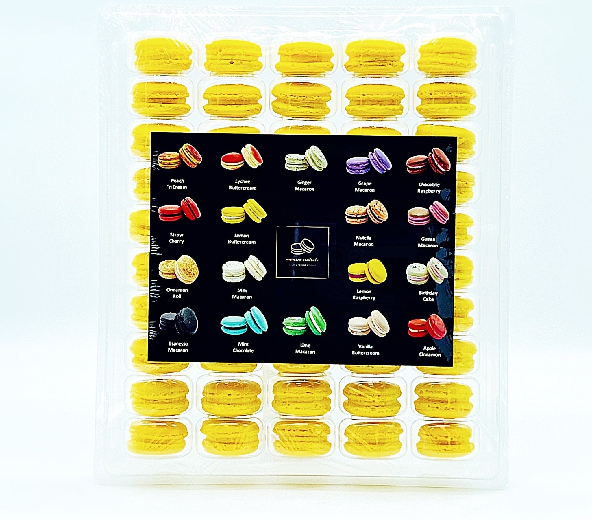 50 Pack Lemon French Macaron Value Pack - Macaron Centrale